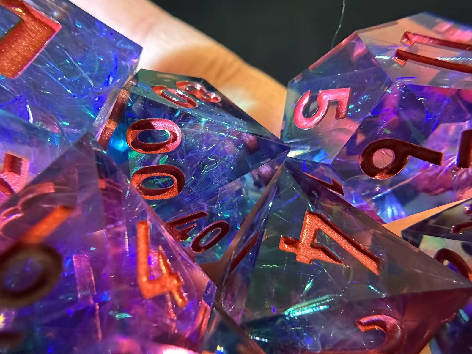 Jinx Dice, Arcane Dice, Dnd Dice Set, Polyhedral Dice, Resin Dice Set ...
