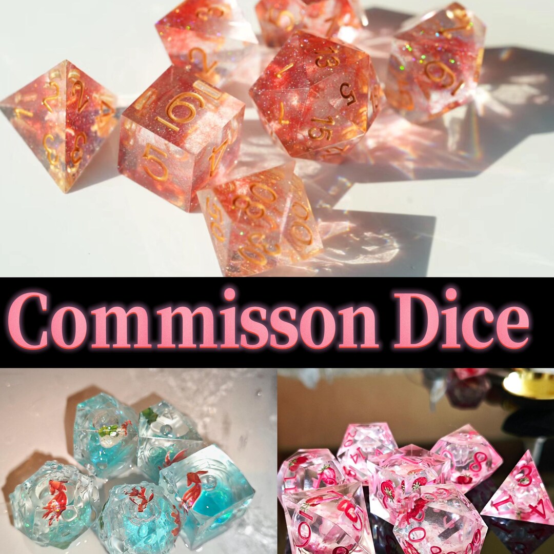 Dice Customization, Commission Resin Dice, Special Gifts,dnd Dice Set ...