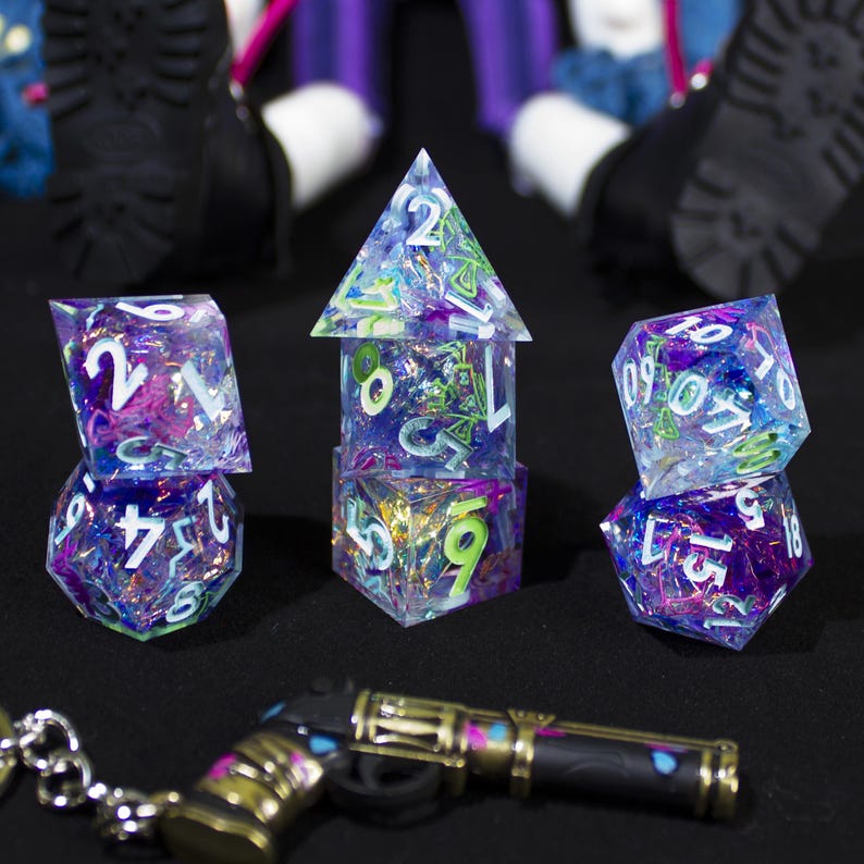 Jinx Dice, Arcane Dice, Dnd Dice Set, Polyhedral Dice, Resin Dice Set ...