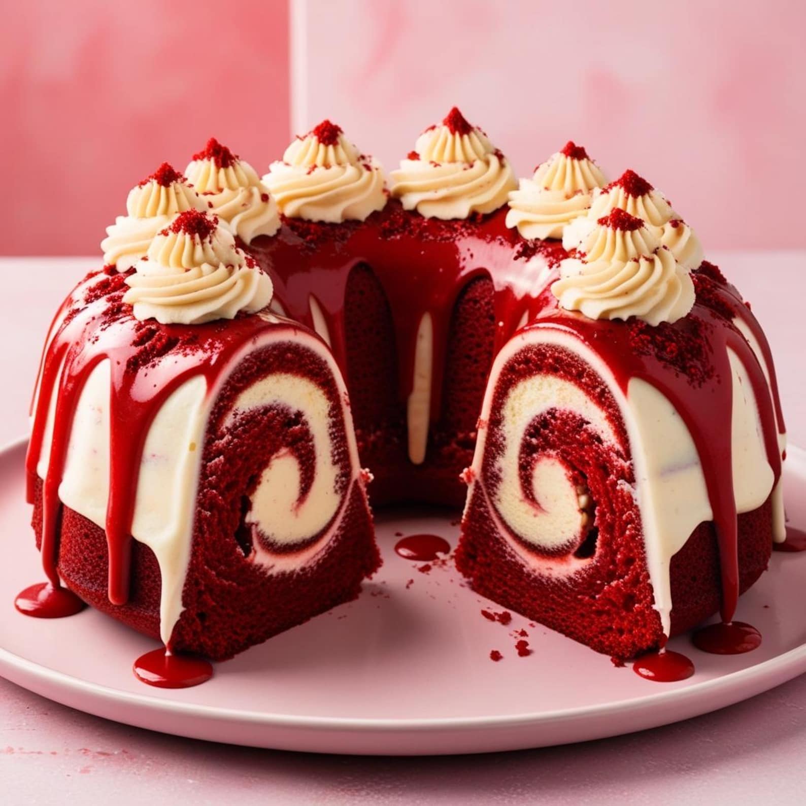 BEST Red Velvet Swirl Bundt Cake Recipe Beginner Friendly - Etsy