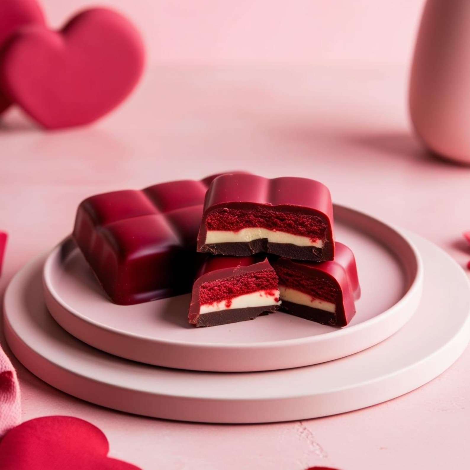 BEST Double Decker Red Velvet Chocolate Bars Recipe Beginner Friendly ...