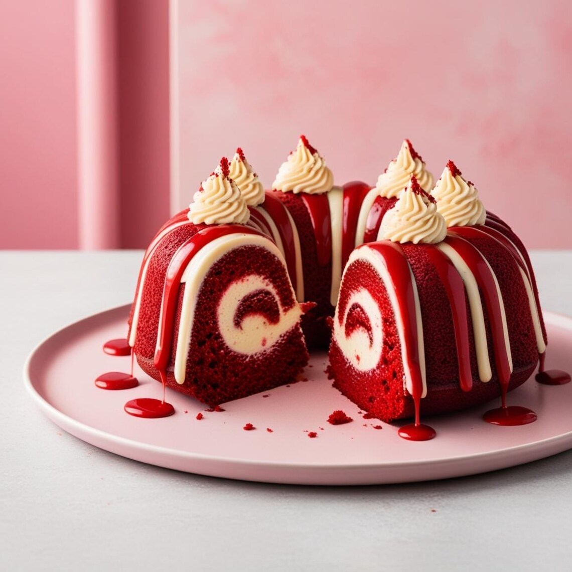 BEST Red Velvet Swirl Bundt Cake Recipe Beginner Friendly - Etsy