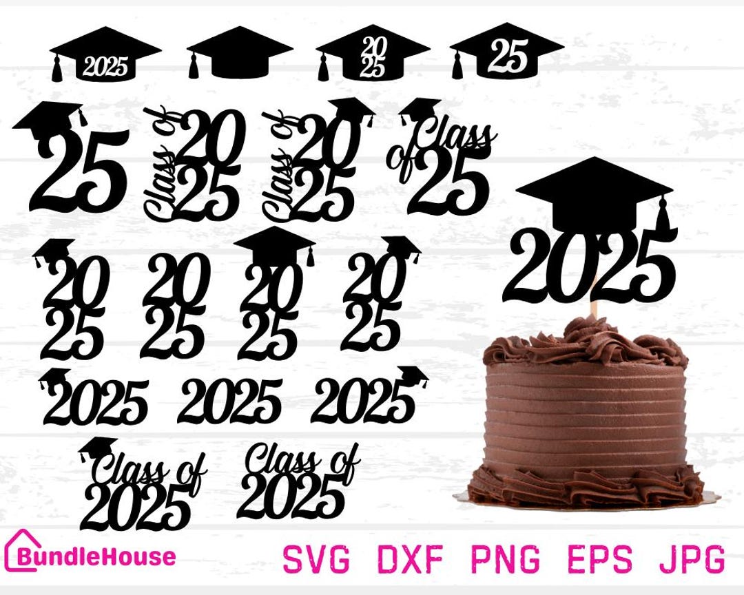 Class of 2025 Bundle Svgs, Graduation Svgs, Senior Year Cut Files ...