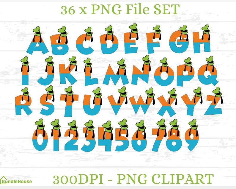 Alpha Doodles PNG, Mickey Alphabet Doodles, Minnie Font, Donald Png ...