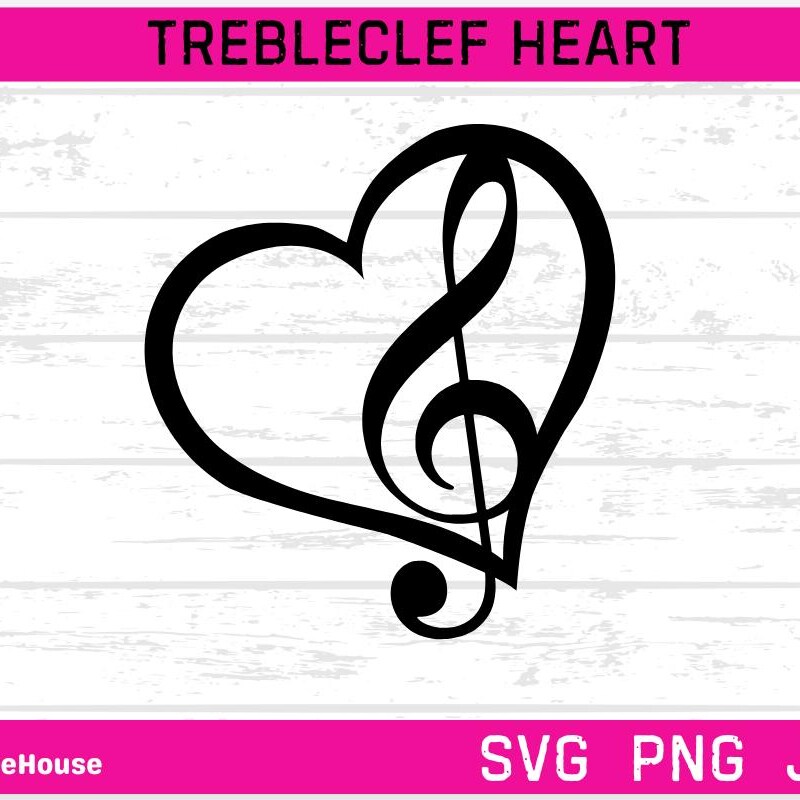 Treble Clef Heart - Etsy