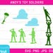 Andy's Toy Soldier Vector Bundle, Toy Soldiers Svgs, Army Men Cut Files ...