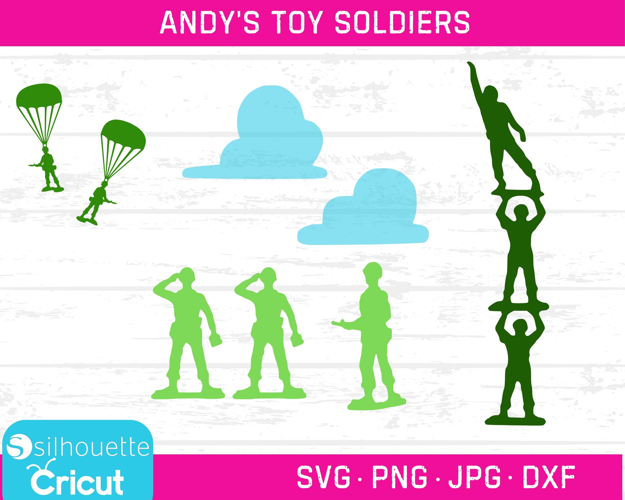 Andy's Toy Soldier Vector Bundle, Toy Soldiers Svgs, Army Men Cut Files ...
