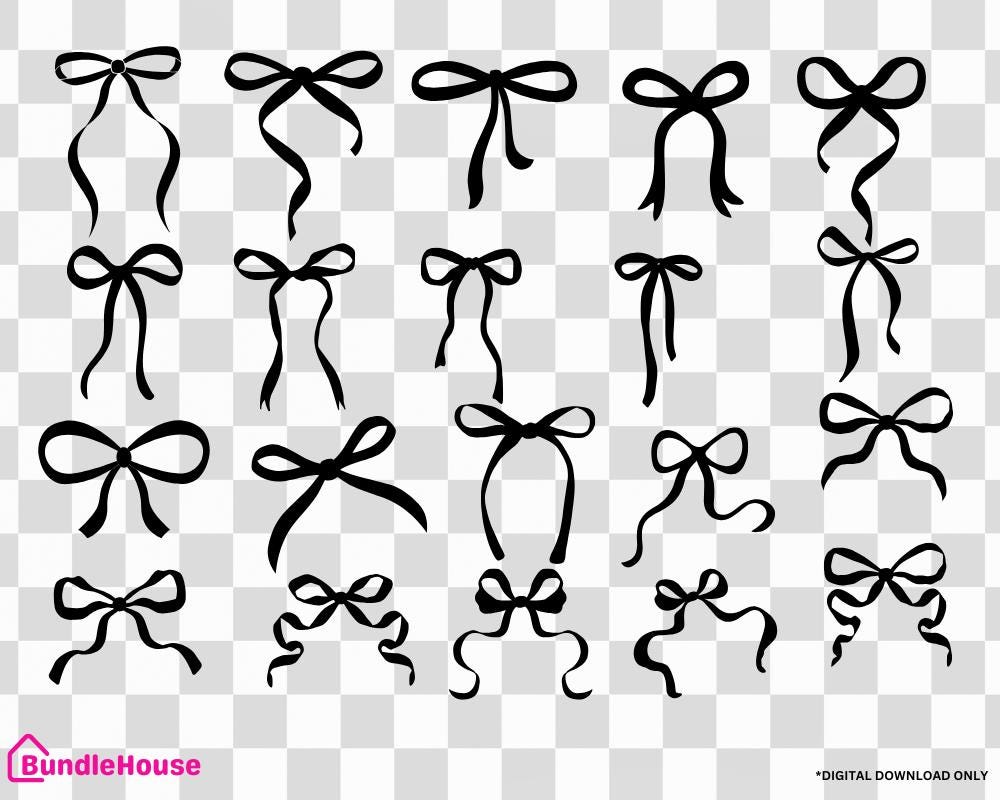 Thin Bow Cut Files, Laser Cut File for Bows, Bows Svgs, Bow DXF, Cricut ...