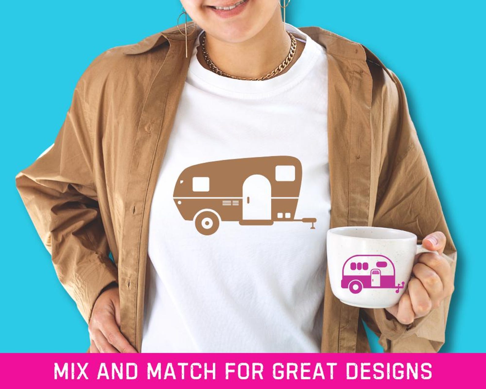 Cute Caravan Bundle Svgs, Pngs, Jpgs, Dxfs, Caravan Cut Files, Caravan ...