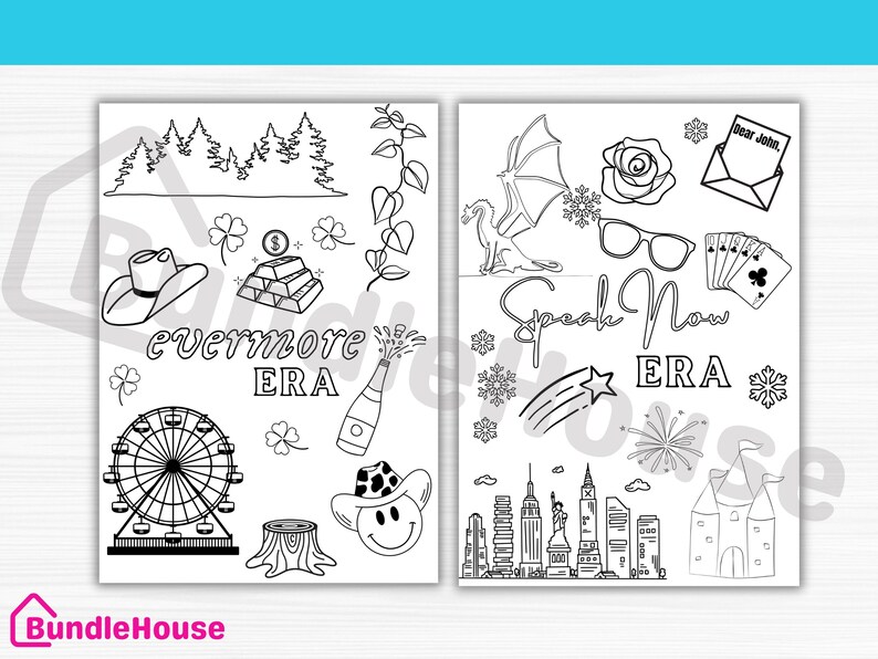 Eras Tour 11 Page Color Sheets Color Pages, Instant PDF Download swifty ...