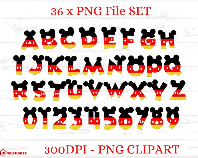 Alpha Doodles PNG, Mickey Alphabet Doodles, Minnie Font, Donald Png ...