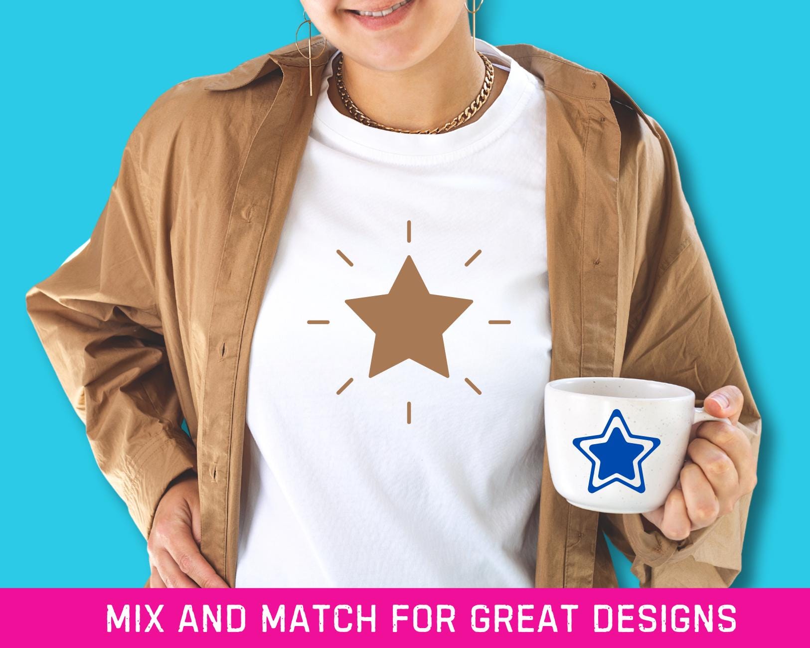 Five Point Star Bundle, 5 Point Star Cut Files, Stars Vector Bundle ...