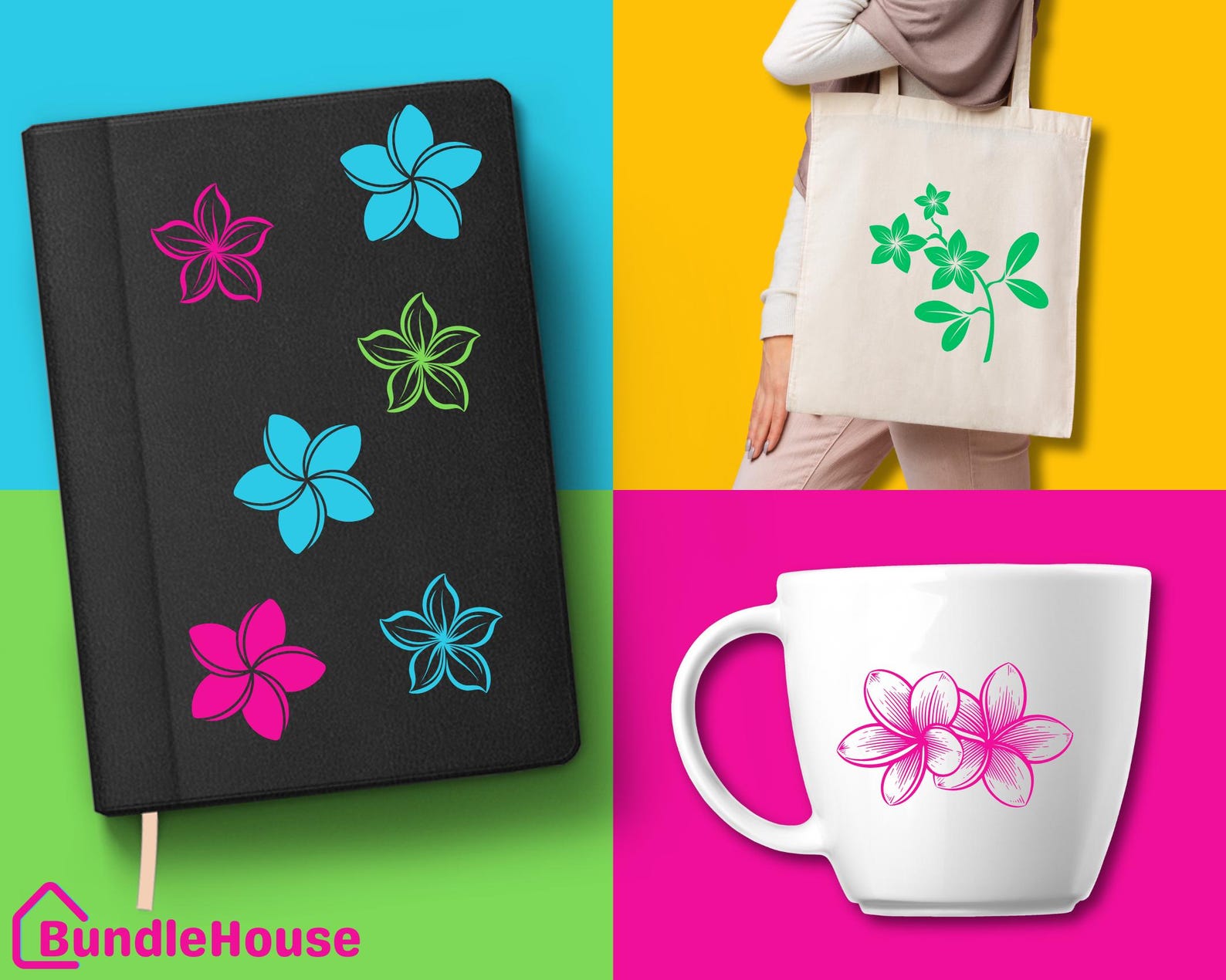 Frangipani Cut Files Bundle, Svgs, Pngs, Dxfs, Jpgs, Frangipani Vectors ...