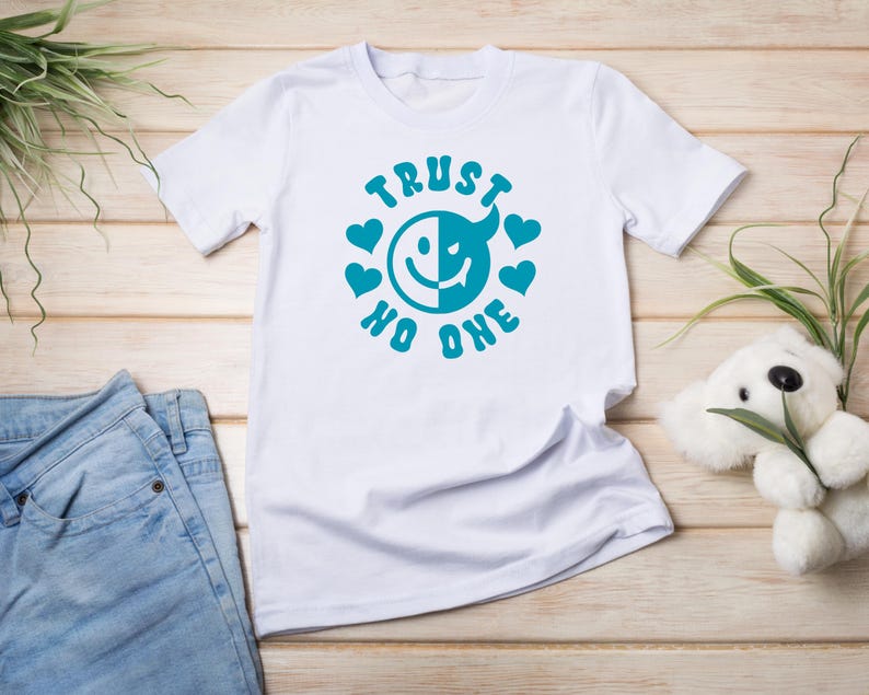 Trust No One SVG, PNG, DXF, Trust Noone Svg, Wicked Face Svgs, Trust ...