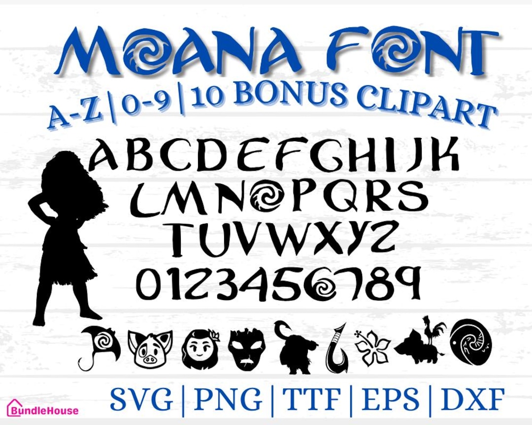 Moana Font Png, Moana and Maui Alphabet, Island Princess Font Svgs ...