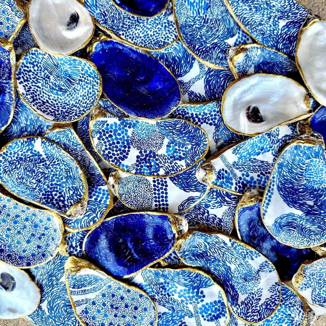 Real Oyster Shell Whale Wall Decor | Whale Wall Hanging | Handpainted ...