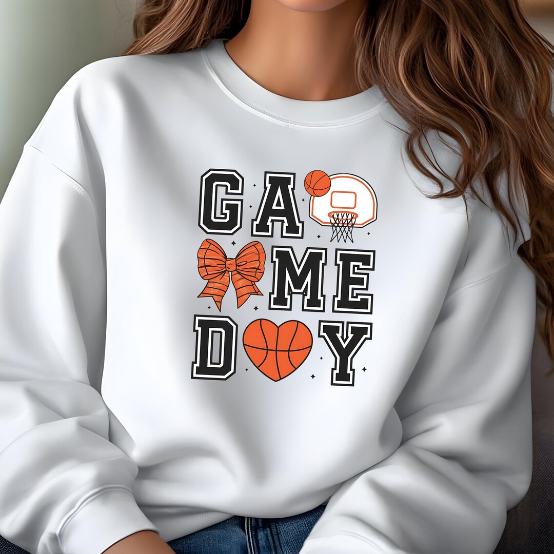 Basketball Game Day School Spirit Shirt Coquette-inspired, Perfect for ...