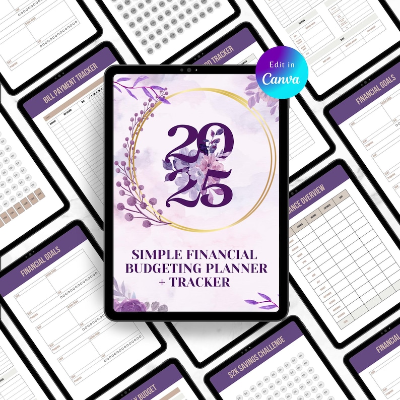 BUDGET PLANNER - 2025 Finance Planner - Expense Tracker - Choose Your ...