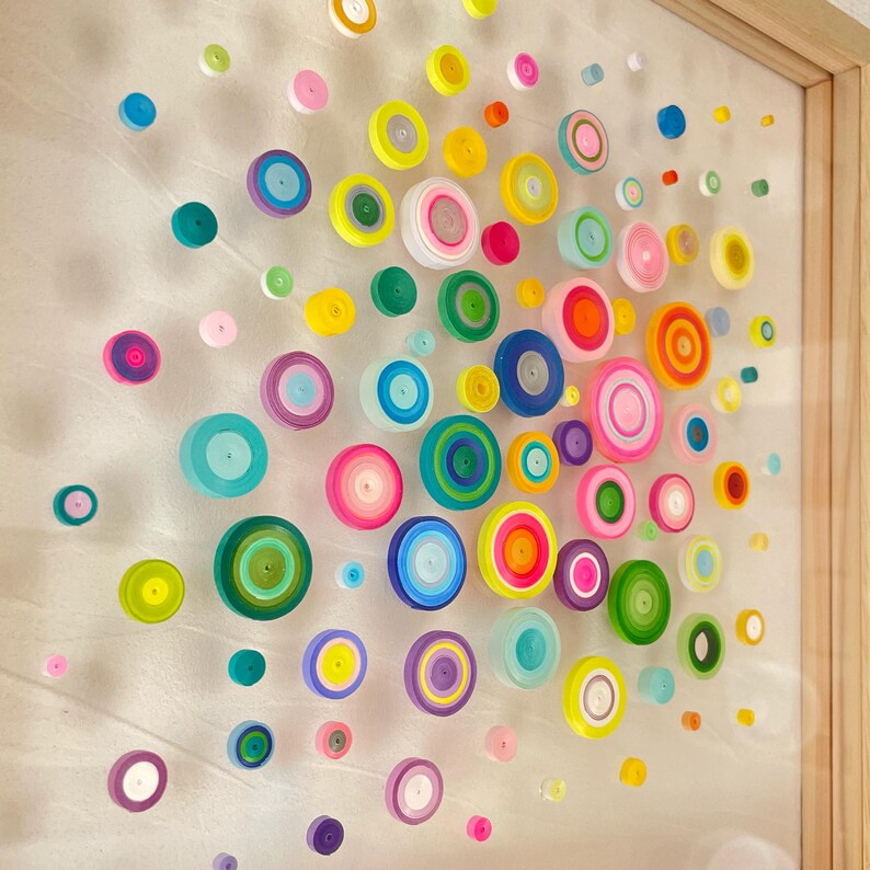 Framed:floating 3D Paper Wall Art Colorful Transparent Art Unique Decor ...