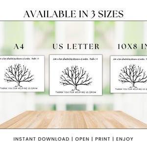 Teacher Appreciation Gift | Thumbprint Art Fingerprint Tree | Printable ...