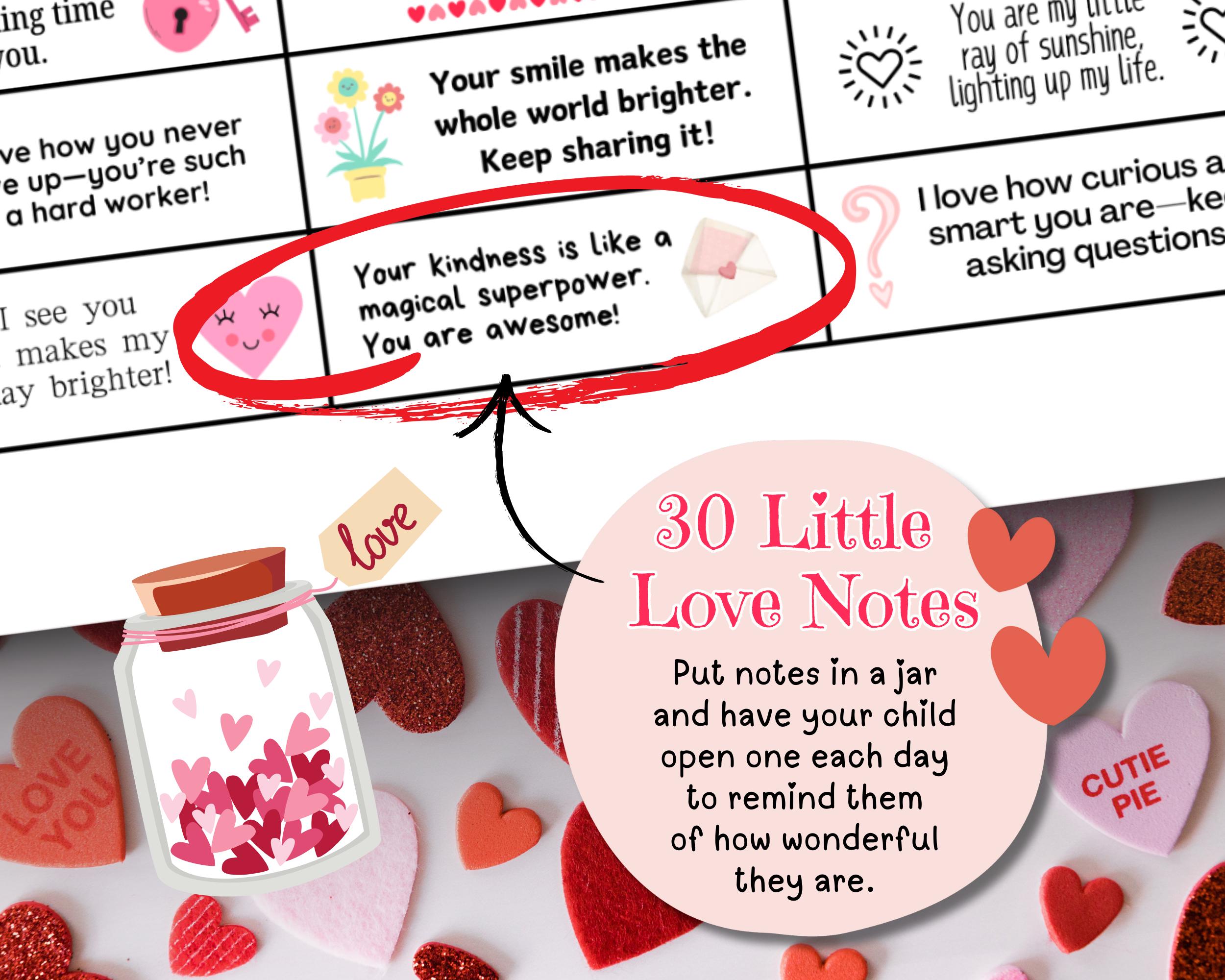 Valentine's Day Love Notes for Kids | Printable Lunchbox Cards Lunch ...