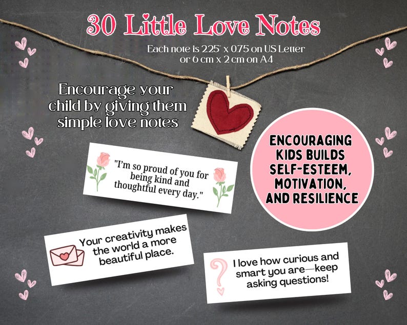 Valentine's Day Love Notes for Kids | Printable Lunchbox Cards Lunch ...