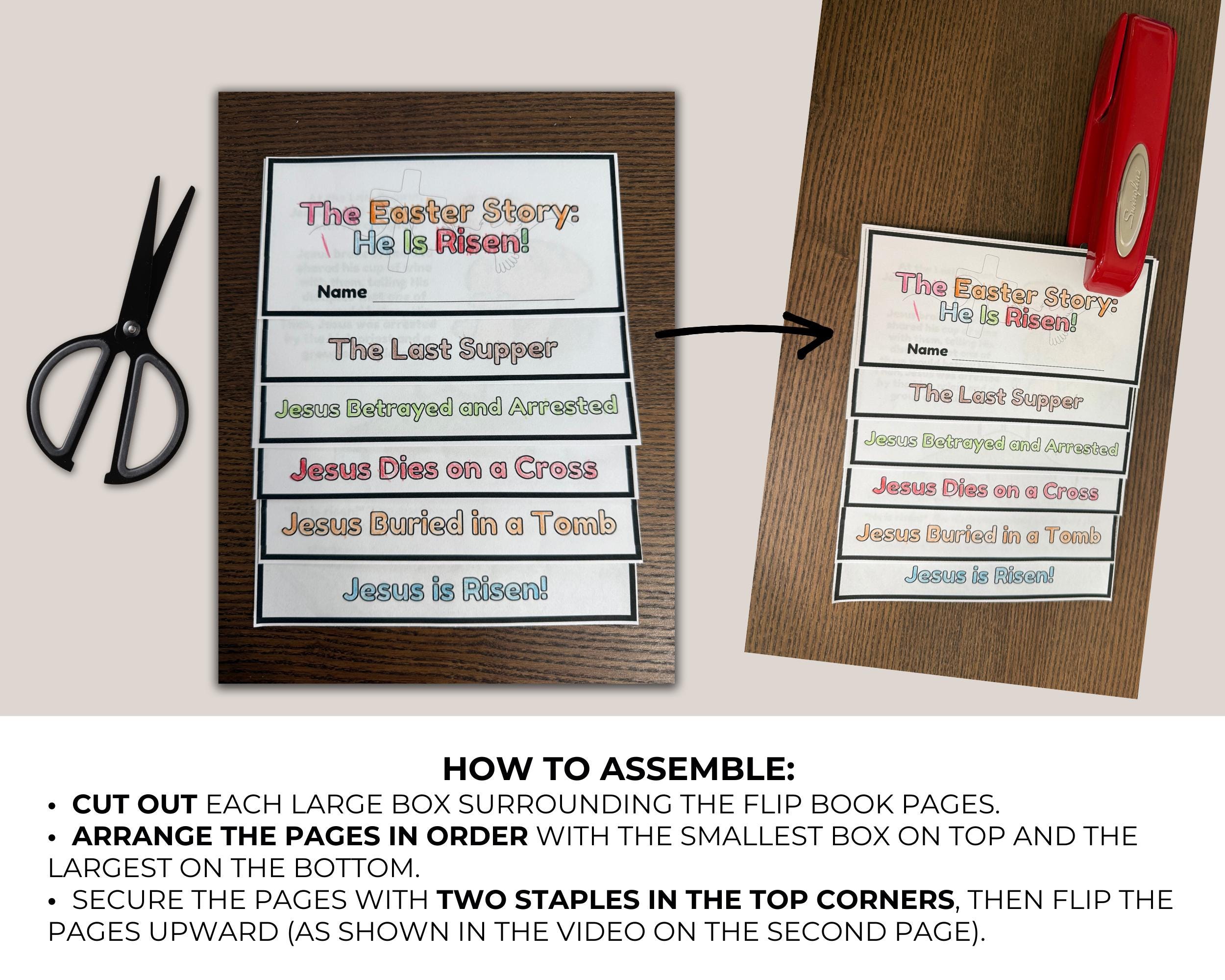 Easter Story Flip Book, Sunday School Craft, Holy Week Flip Book, the ...