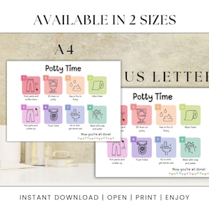 Printable Potty Time Sequence | Toilet Training Checklist Printable ...