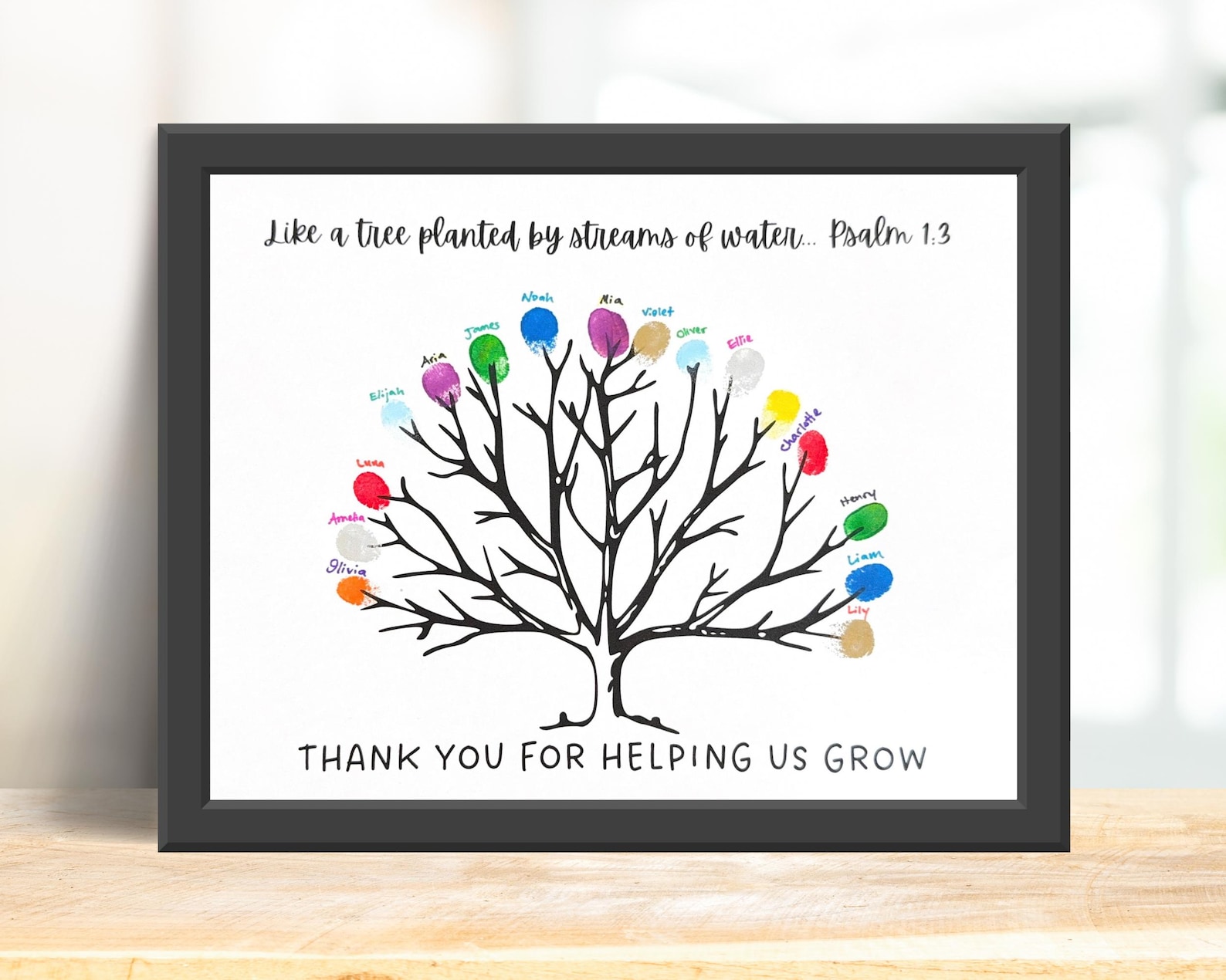 Teacher Appreciation Gift | Thumbprint Art Fingerprint Tree | Printable ...
