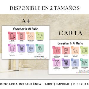 Spanish Potty Training Chart, Visual Routine, Enseñar Ir Al Baño ...