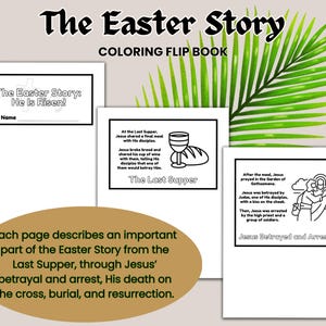 Easter Story Flip Book, Sunday School Craft, Holy Week Flip Book, the ...