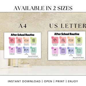 After School Chart Printable | After School Checklist Visual Guide ...