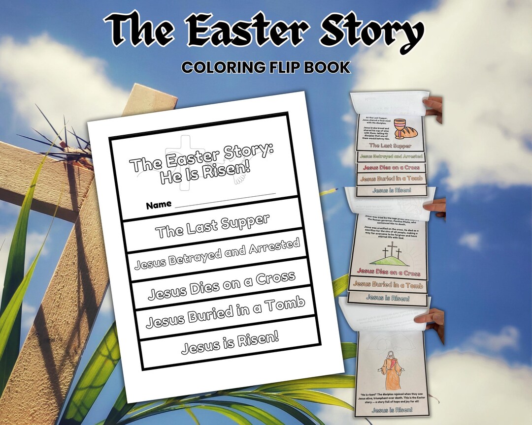 Easter Story Flip Book, Sunday School Craft, Holy Week Flip Book, the ...