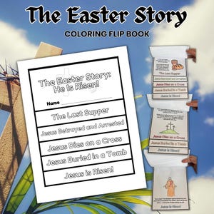 Easter Story Flip Book, Sunday School Craft, Holy Week Flip Book, the ...