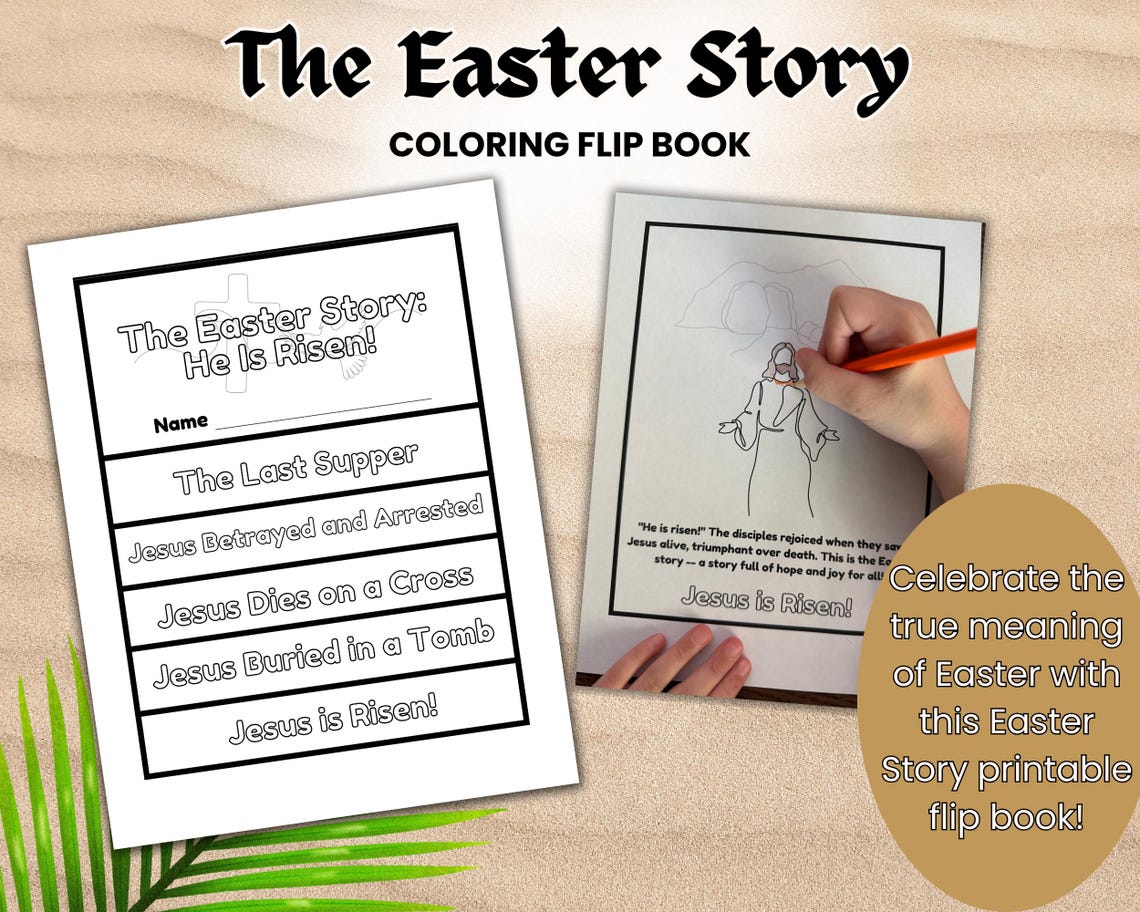 Easter Story Flip Book, Sunday School Craft, Holy Week Flip Book, the ...