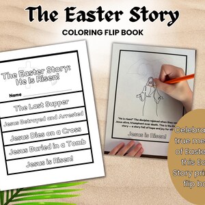 Easter Story Flip Book, Sunday School Craft, Holy Week Flip Book, the ...
