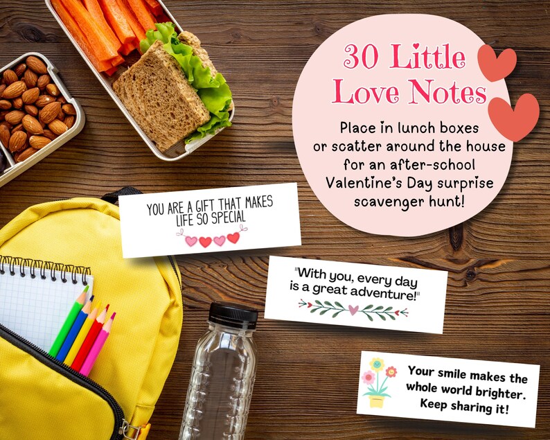 Valentine's Day Love Notes for Kids | Printable Lunchbox Cards Lunch ...