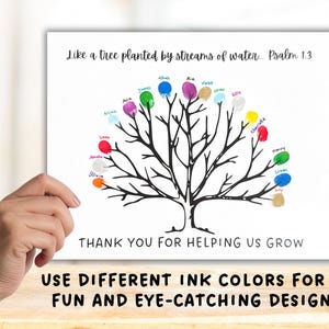 Teacher Appreciation Gift | Thumbprint Art Fingerprint Tree | Printable ...