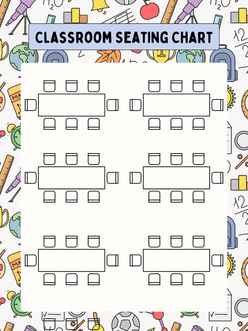 Seating Chart_rectangle Tables - Etsy