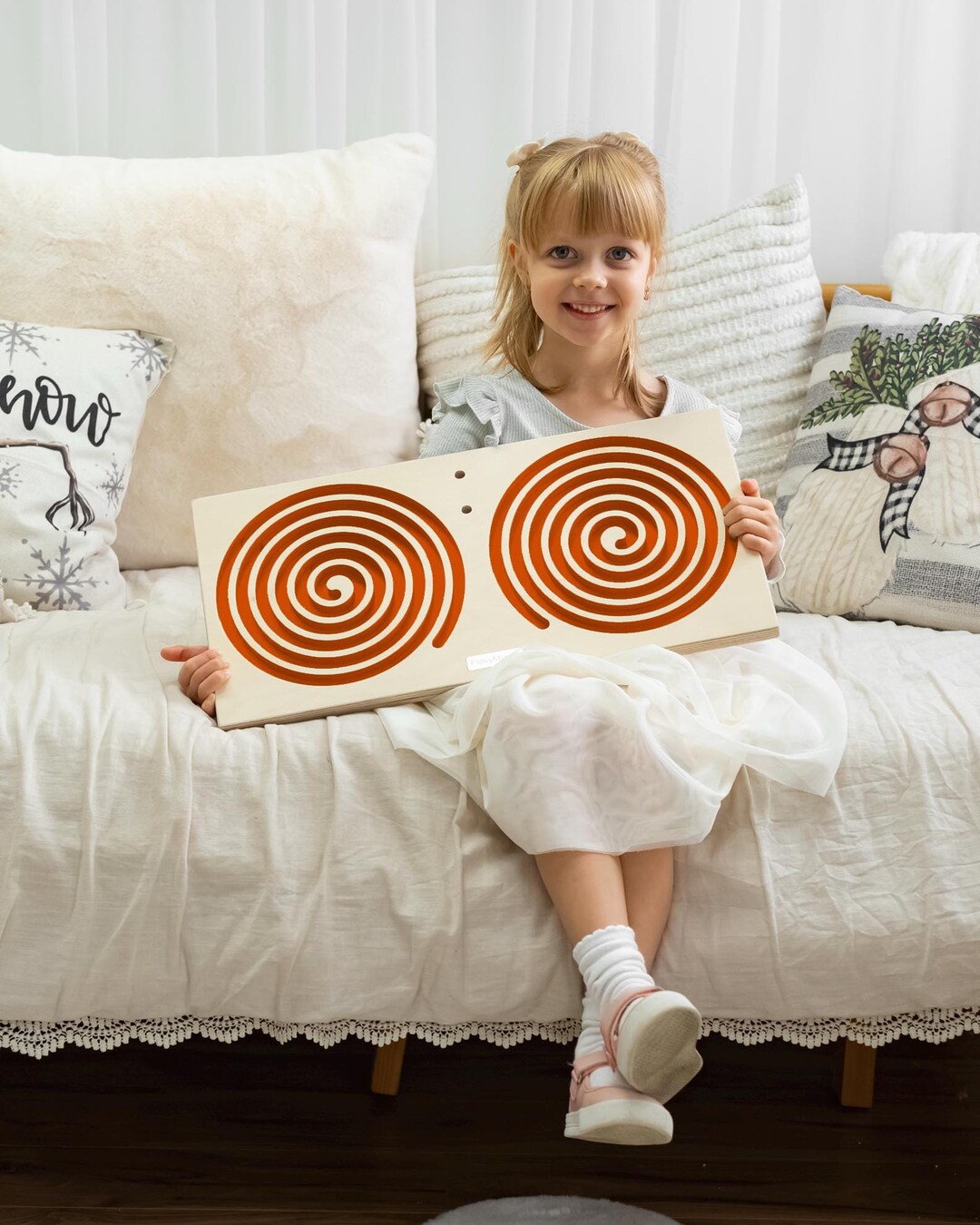 Bilateral Maze Spiral - Wooden Toy for Kids | Improve Focus, Motor ...