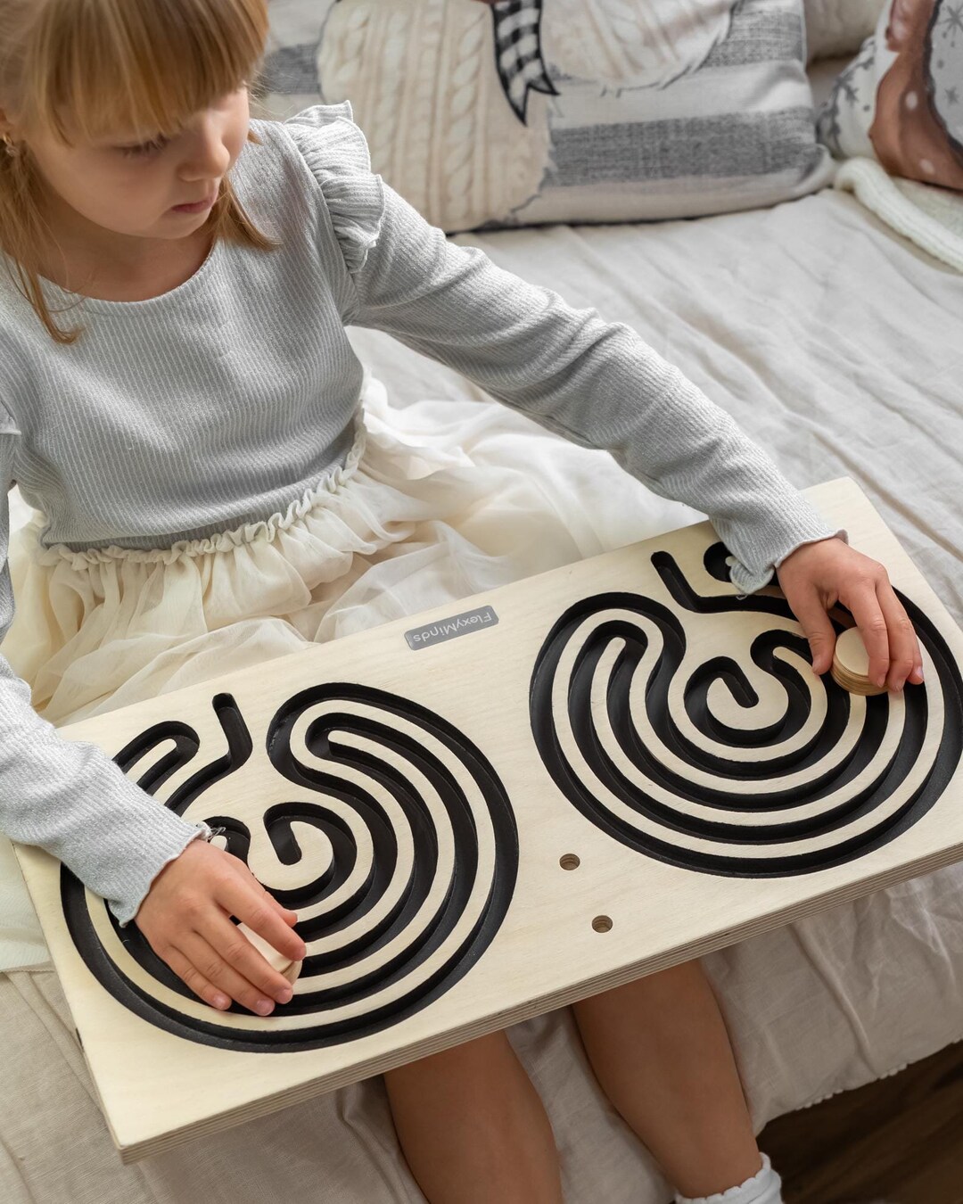 Bilateral Maze Brain - Wooden Toy for Kids | Improve Focus ...