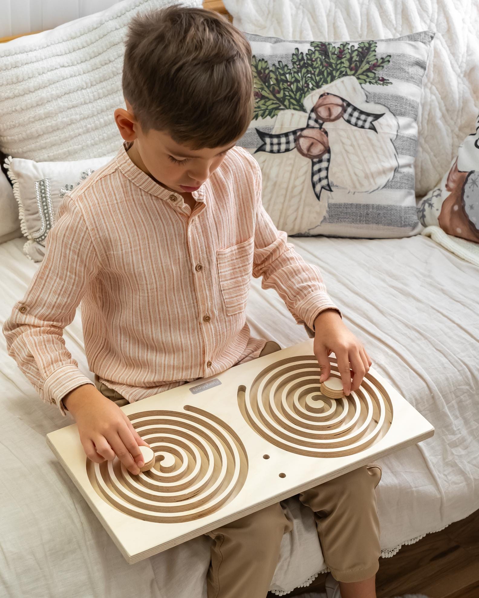Bilateral Maze Spiral - Wooden Toy for Kids | Improve Focus, Motor ...