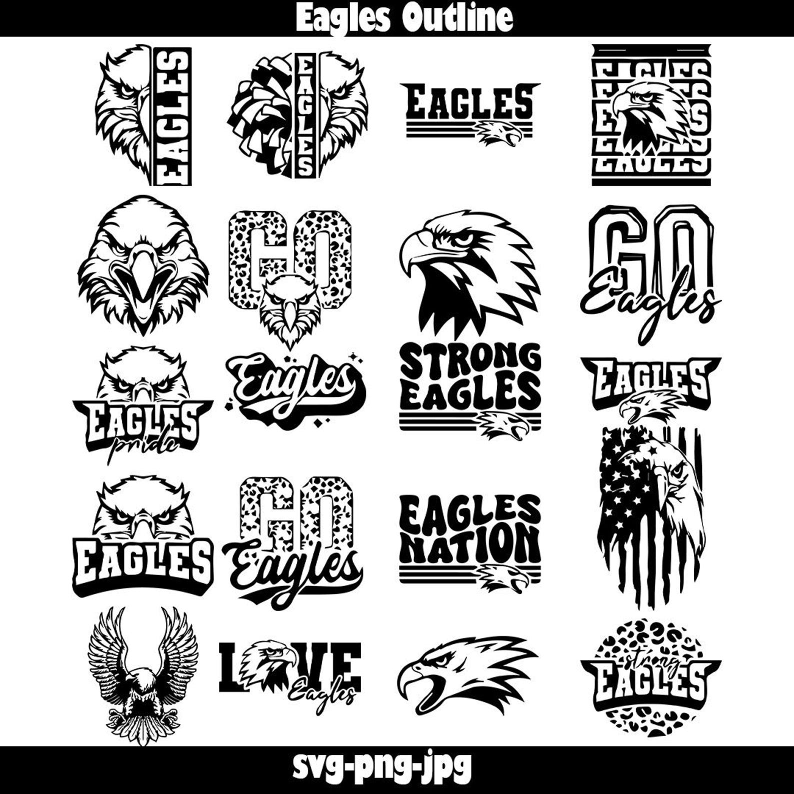 Eagles SVG, Eagles SVG Bundle, Eagles Cutfile, Eagles Cricut, Eagles ...