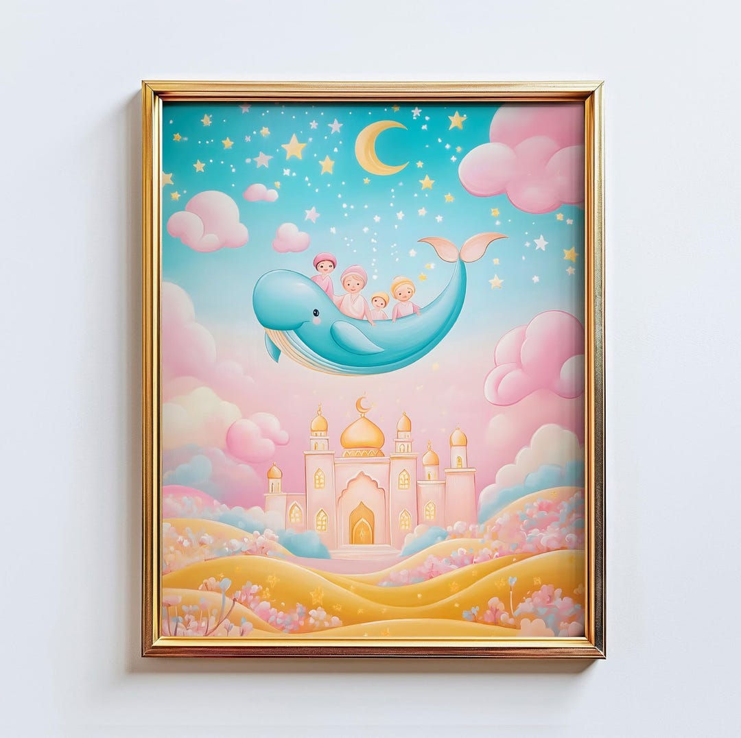 Islamic Nursery Wall Art, Printable Muslim Baby Room Decor, Instant ...