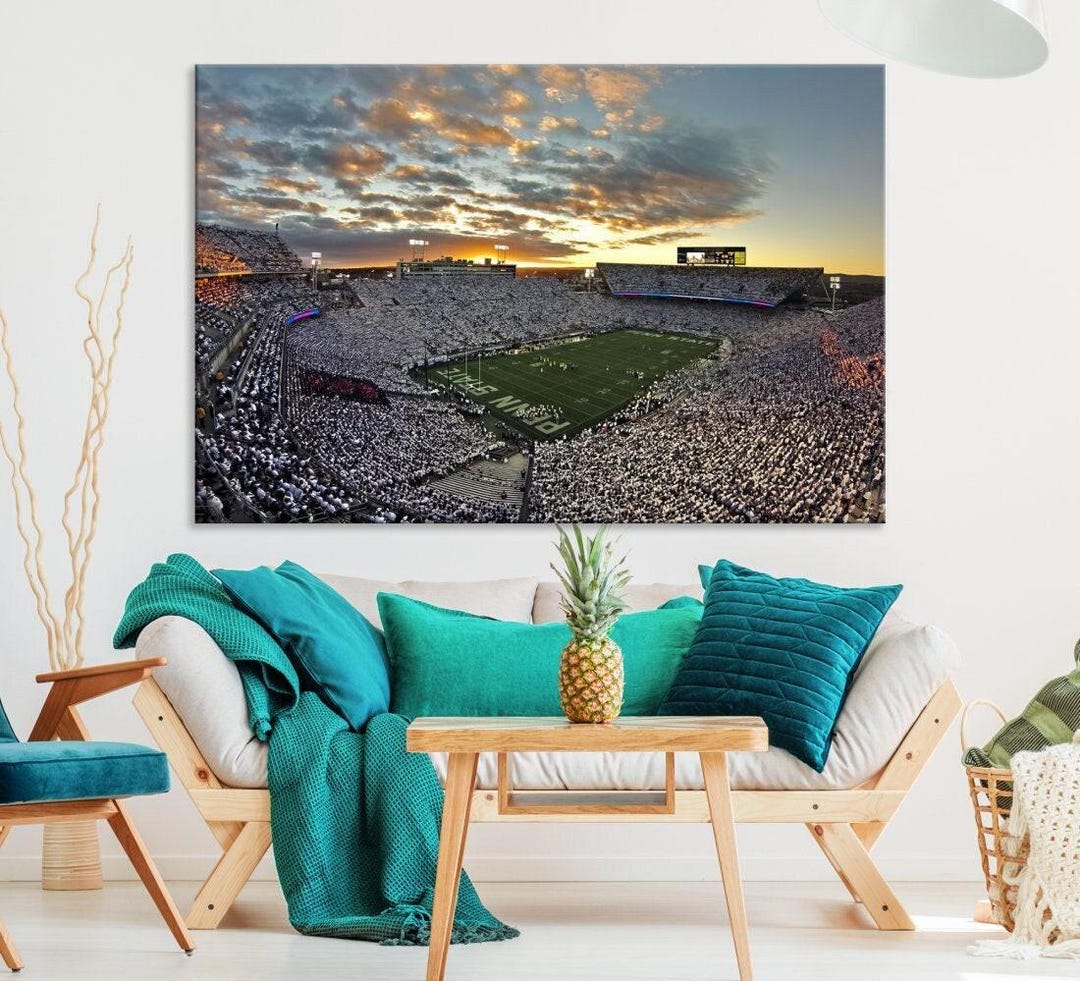 Inside Beaver Stadium Wall Art Canvas Print Ready to Hang Framed ...