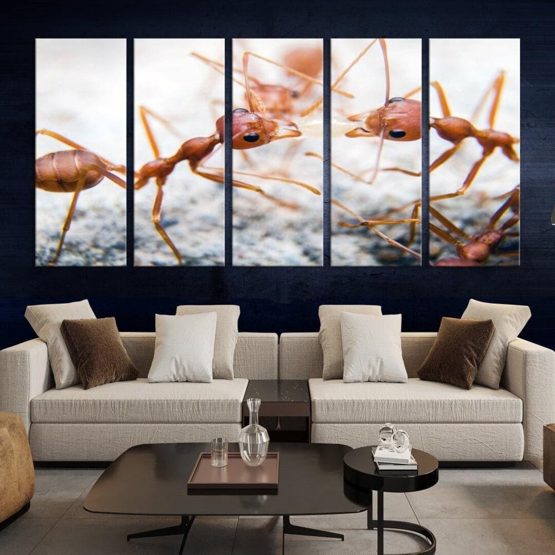Ants Wall Art, Extra Large Animal Wall Decor, Ant Canvas Print ...