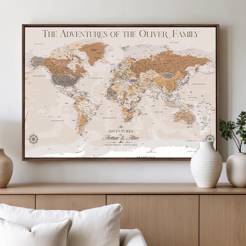 World Map Poster - Etsy
