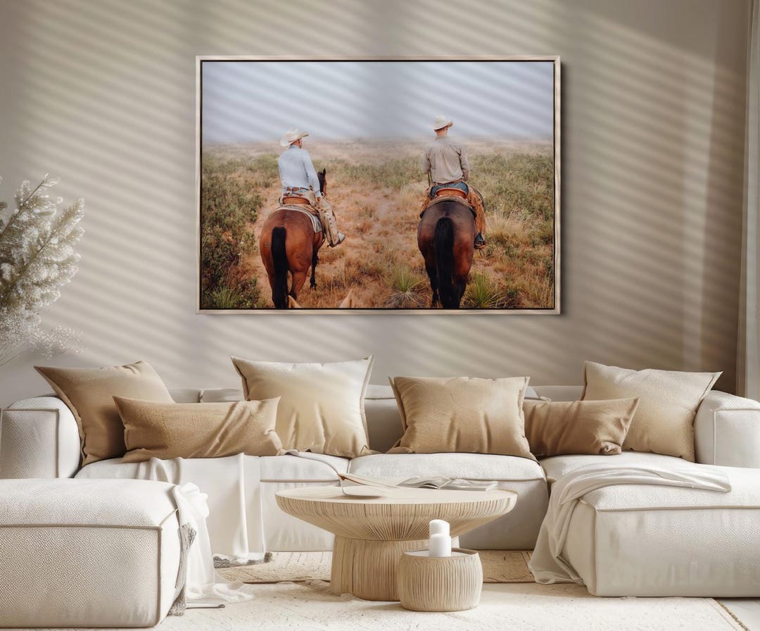 Cowboy Ride Wall Art Canvas Print, Western Cowboy Canvas Wall Art ...