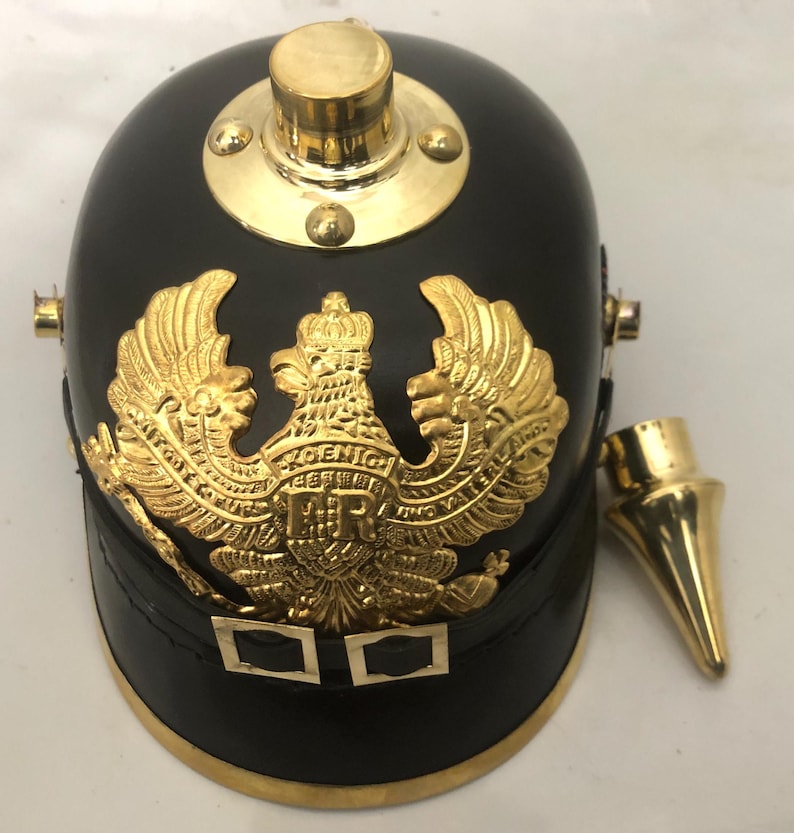 GERMAN Prussian PICKELHAUBE Helmet , Imperial Officer Spike Helmet ...