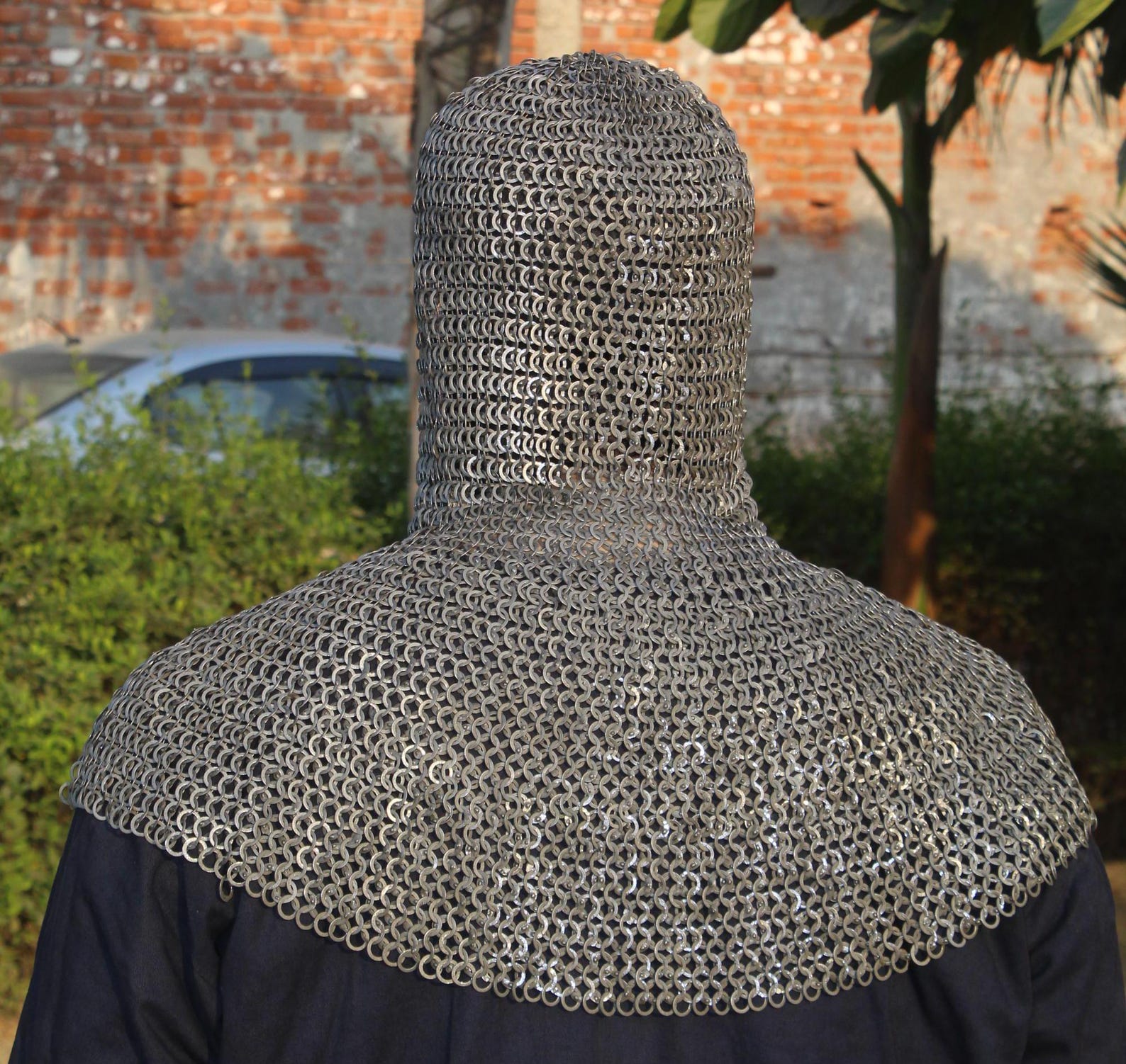 8mm Wedge Revied Chainmail Coif Flat Ring Riveted With Washer | Mild ...